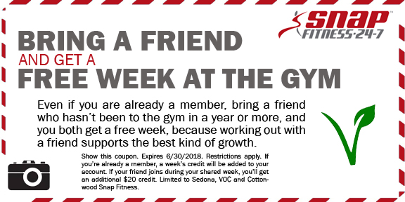 2018 NPW Snap Fitness Coupon – Keep Sedona Beautiful